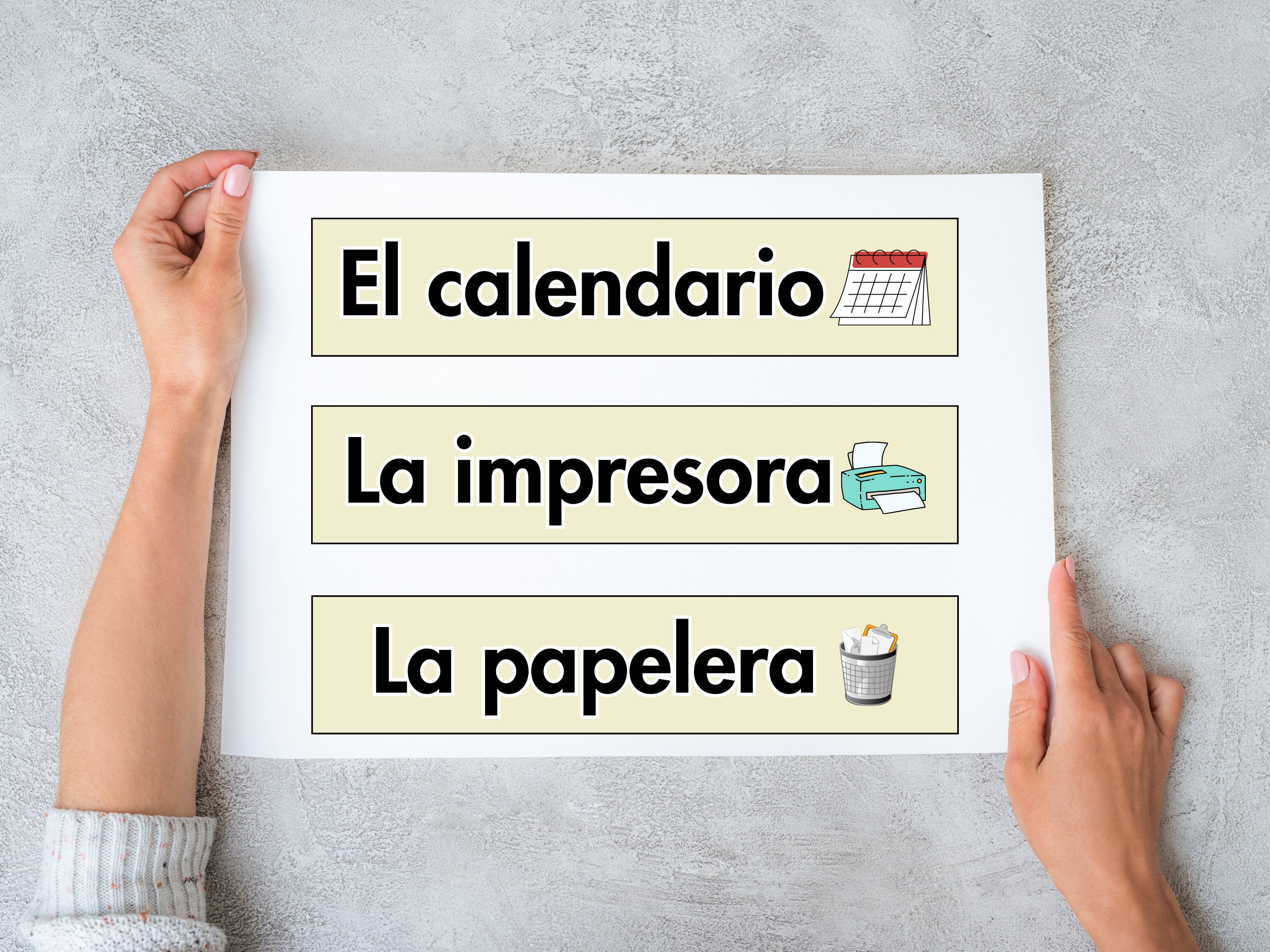 Spanish Classroom Labels With Pictures, Etiquetas Para Clase De Español ...