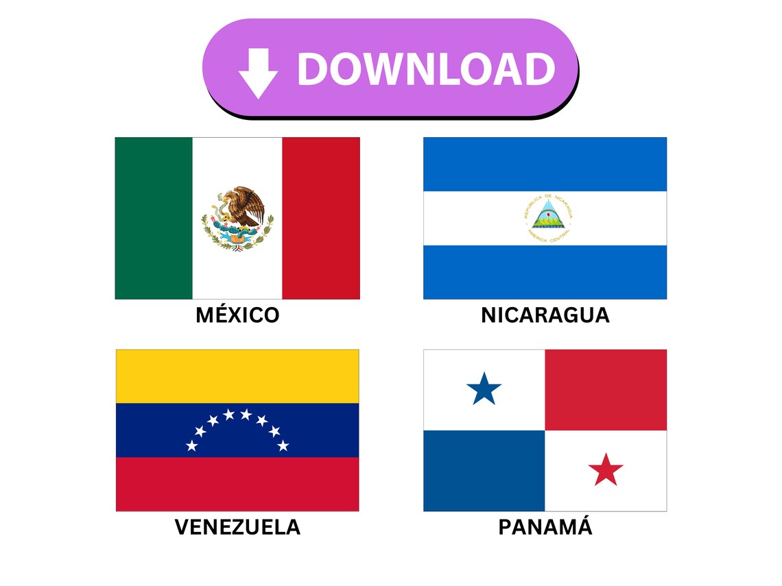 Spanish-speaking Countries With Flags, Spanish Classroom Decor ...