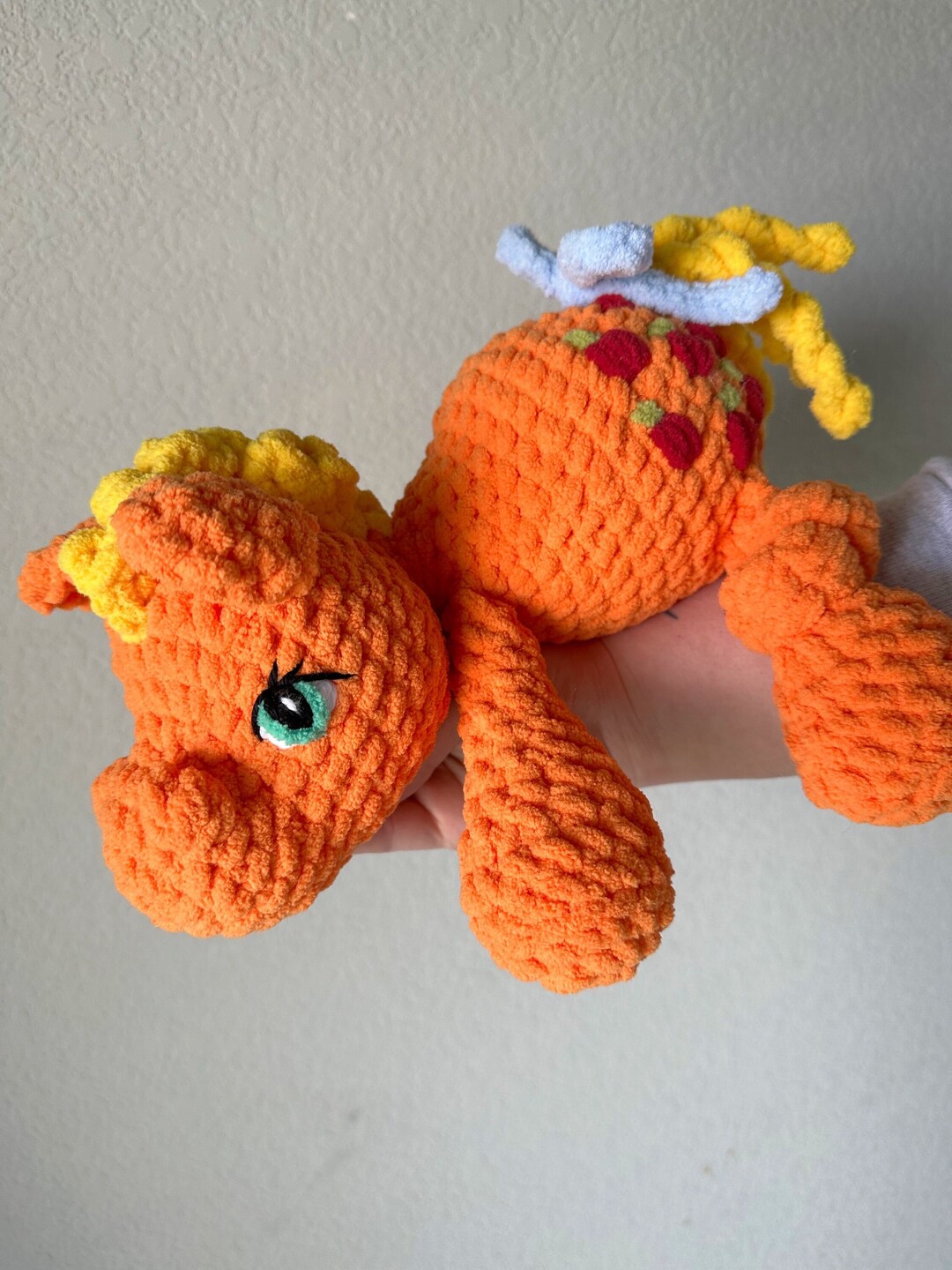 My Little Pony Inspired Knotted Plushie Pony Stuffie Applejack Crochet ...