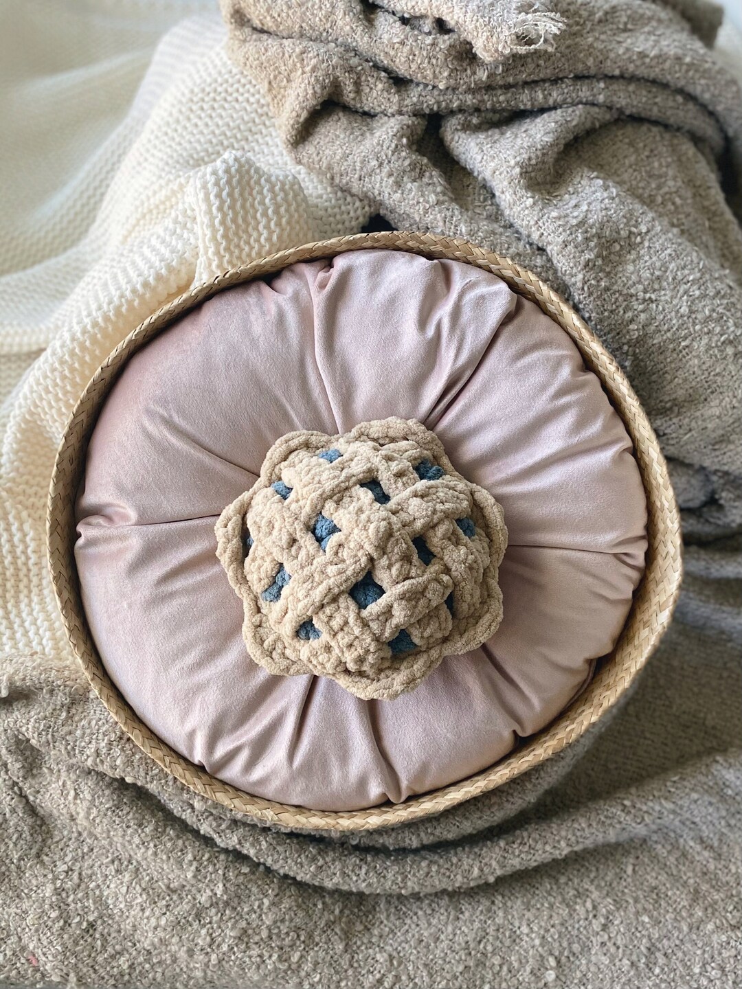 Crochet Blueberry Pie Plush Pie Plushie Pretend Play Toys for Babies ...