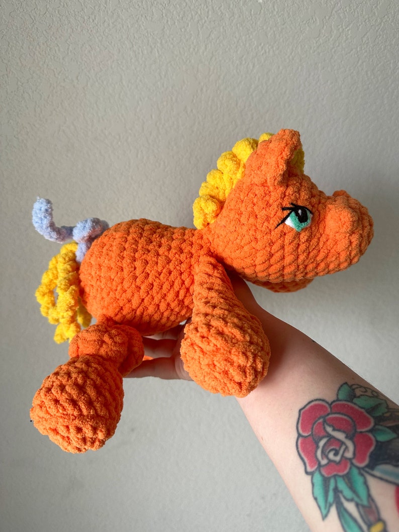 My Little Pony Inspired Knotted Plushie Pony Stuffie Applejack Crochet ...