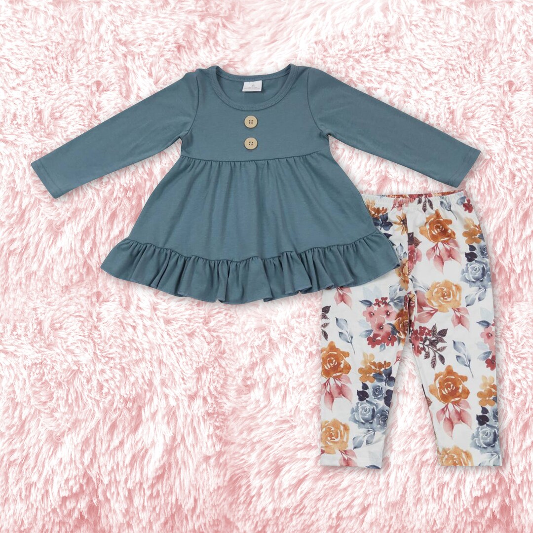Baby Girl Clothes,girl Winter Outfit,winter Floral Outfit,tunic ...