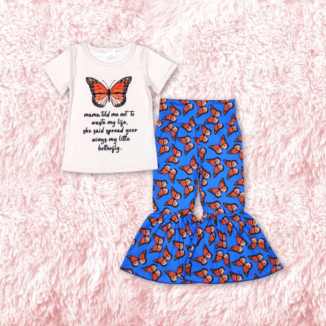 Girl Butterfly Outfit,toddler Girl Butterfly Clothes,girl Spring Outfit ...