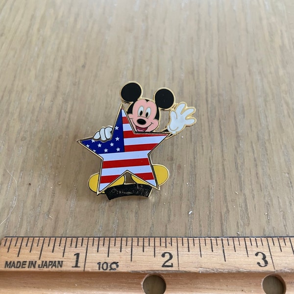Mickey Mouse Flag Pin - Etsy