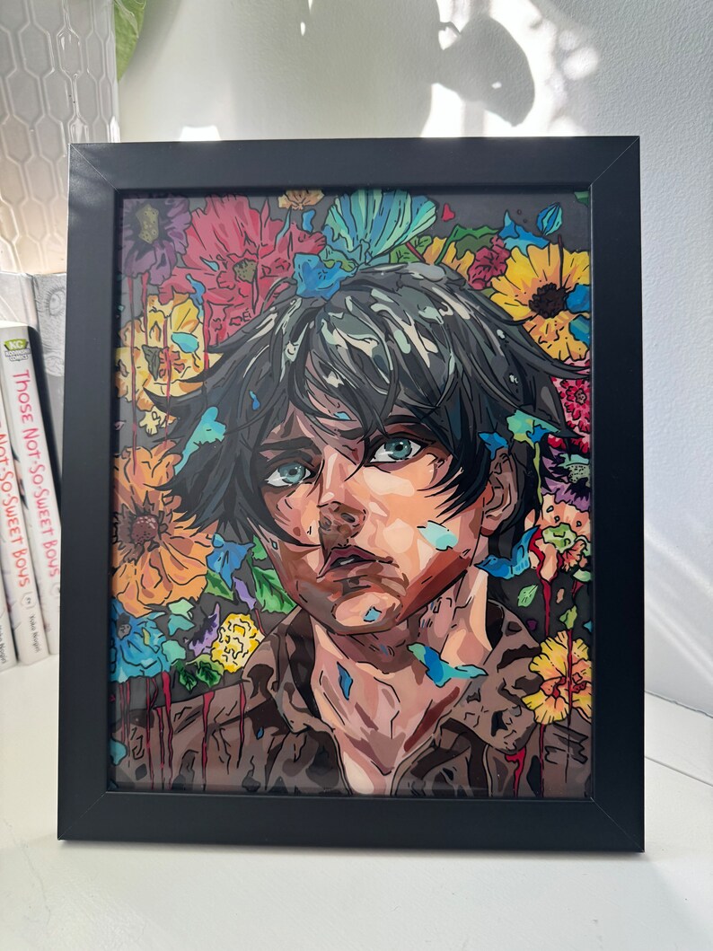 Eren Yeager Glass Painting AOT - Etsy