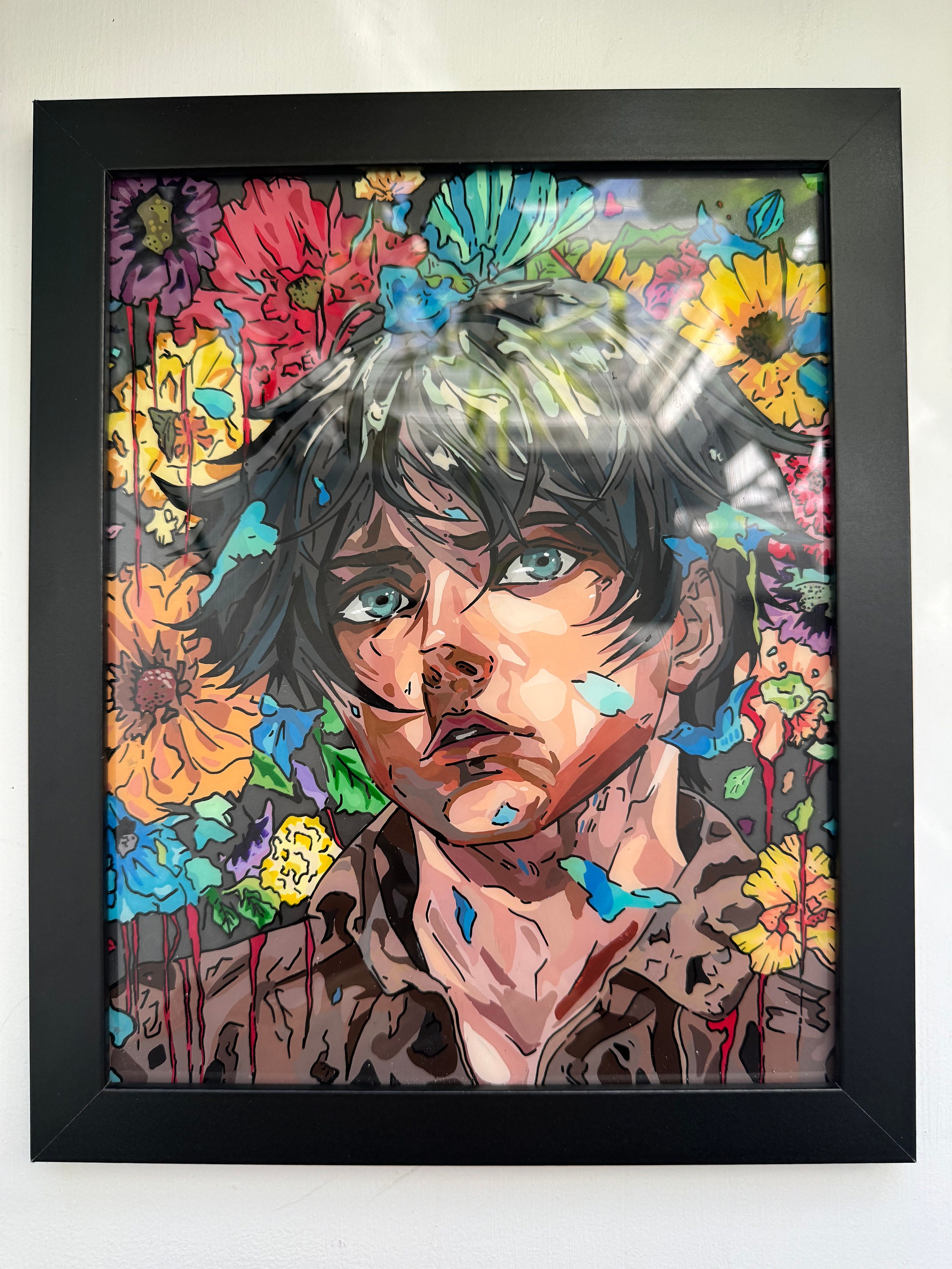 Eren Yeager Glass Painting AOT - Etsy