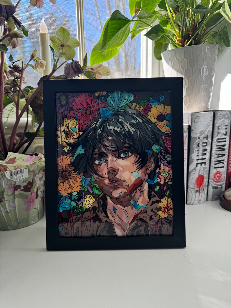 Eren Yeager Glass Painting AOT - Etsy