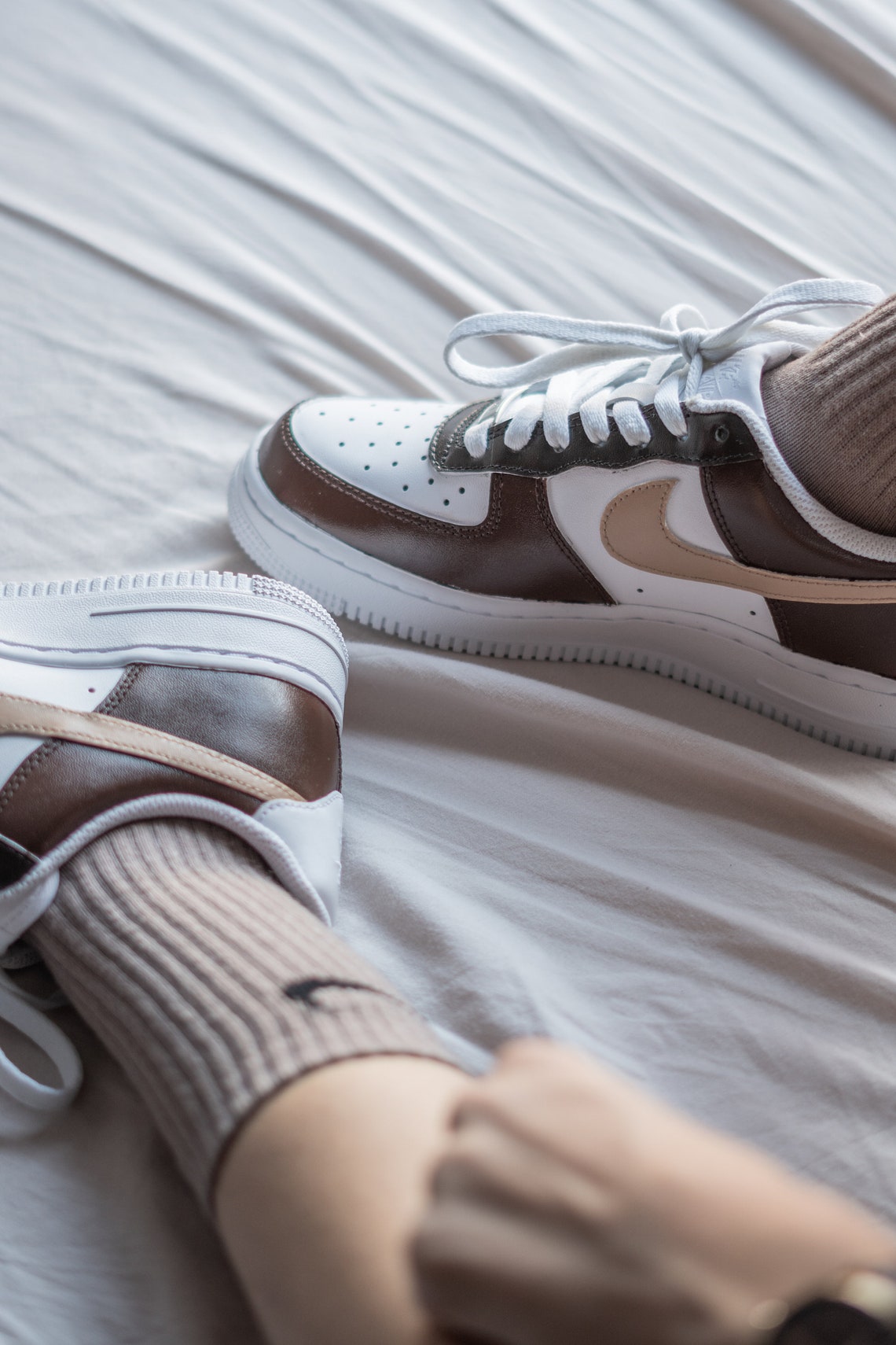 Custom Nike Air Force 1 Chocolate - Etsy