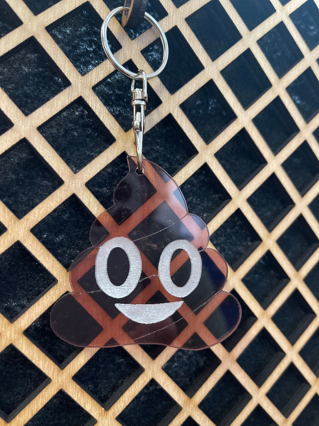 Poop Emoji Looking Keychain - Etsy