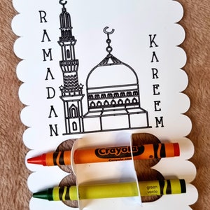 Ramadan Children's Colouring Cards and Activities. for Muslims Sitting ...