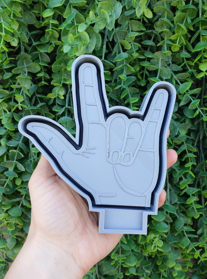 ASL Mold Housing | I Love You 3d-printed Mold | DIY American Sign ...