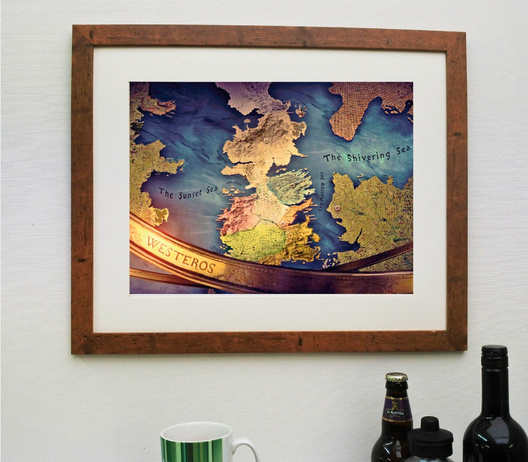 Westeros Map Game of Thrones Poster - Etsy