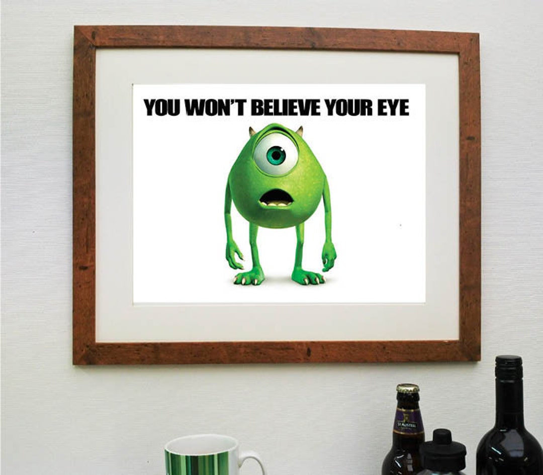 Monsters Inc Mike Wazowski Poster - Etsy UK