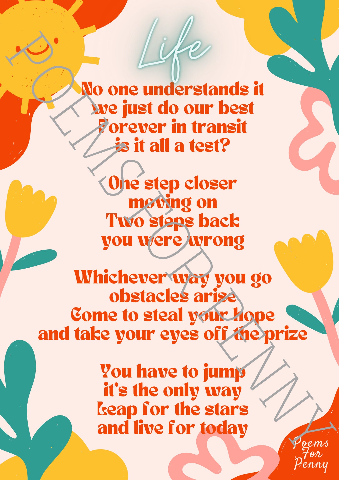 A Poem About Life, Strength, Growth, & Faith. Available for Instant ...