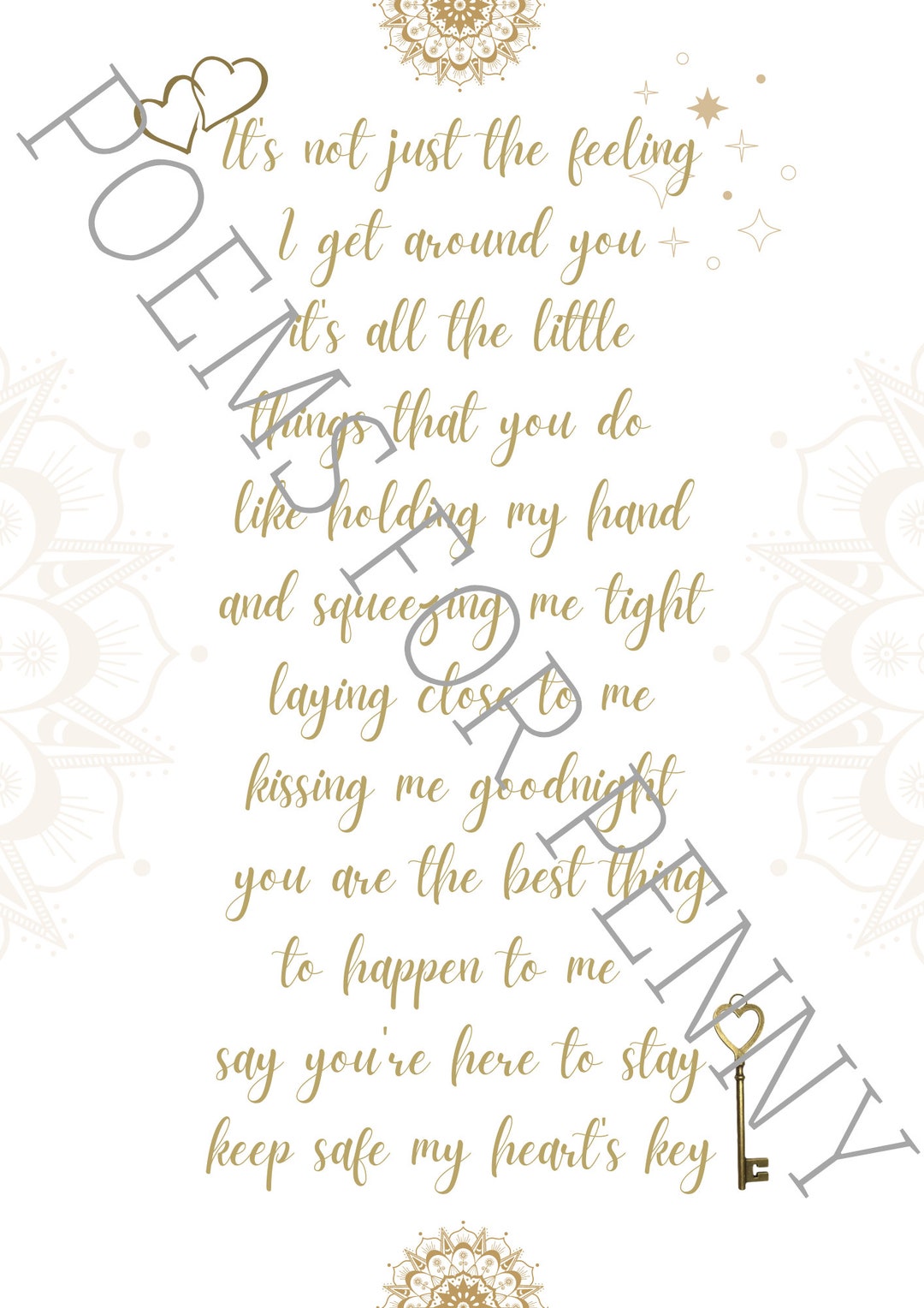 A Poem About Love. Available for Instant Download. the Perfect Gift for ...