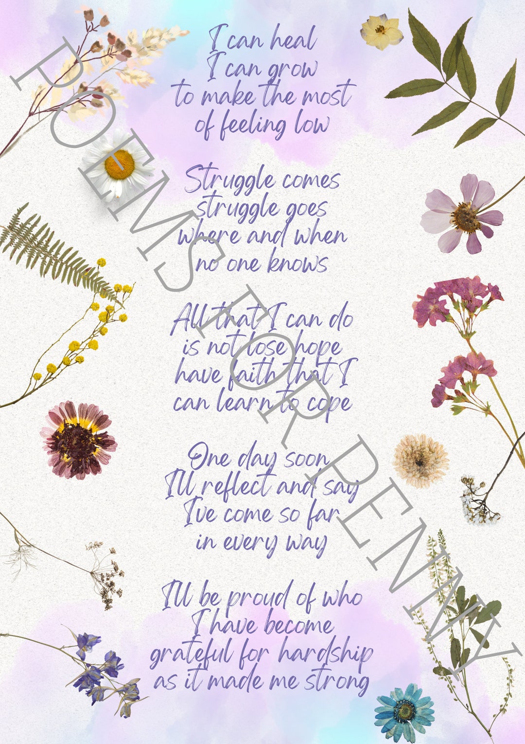 A Poem About Healing, Strength, Growth, & Faith. Available for Instant ...