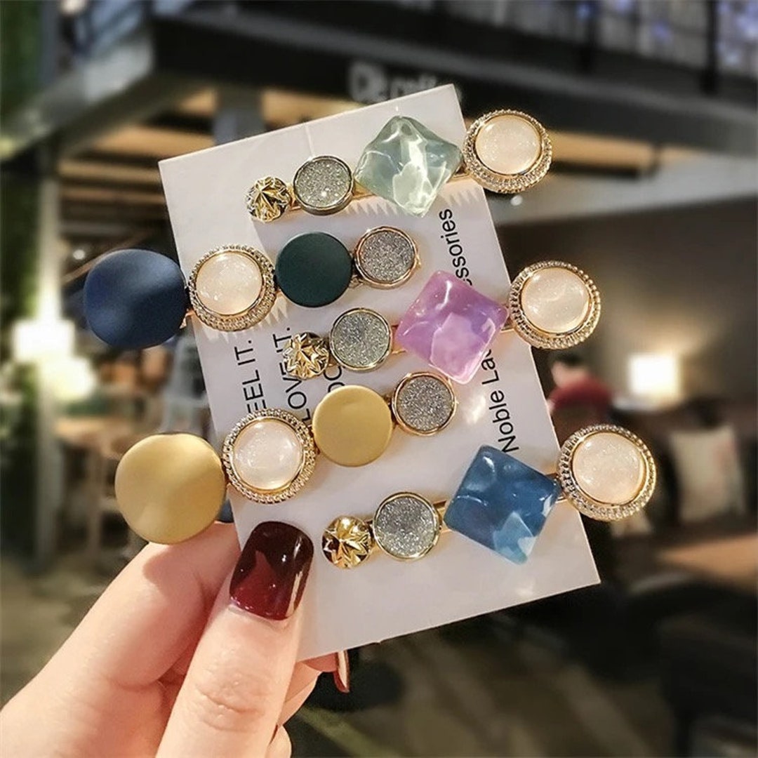 Resin Round Hair Clip - Etsy