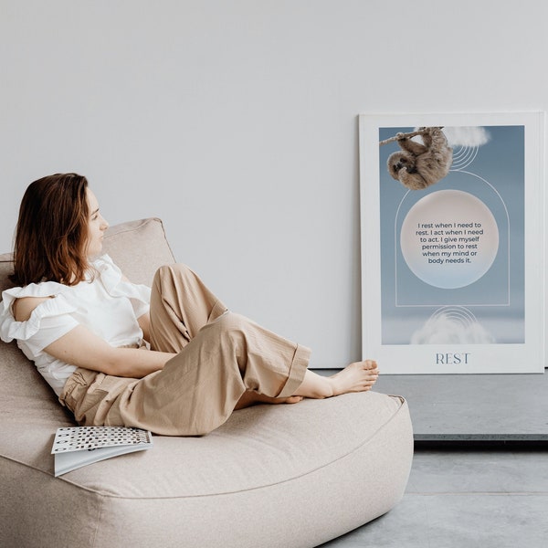 Blue Affirmations Wall Decor - Etsy