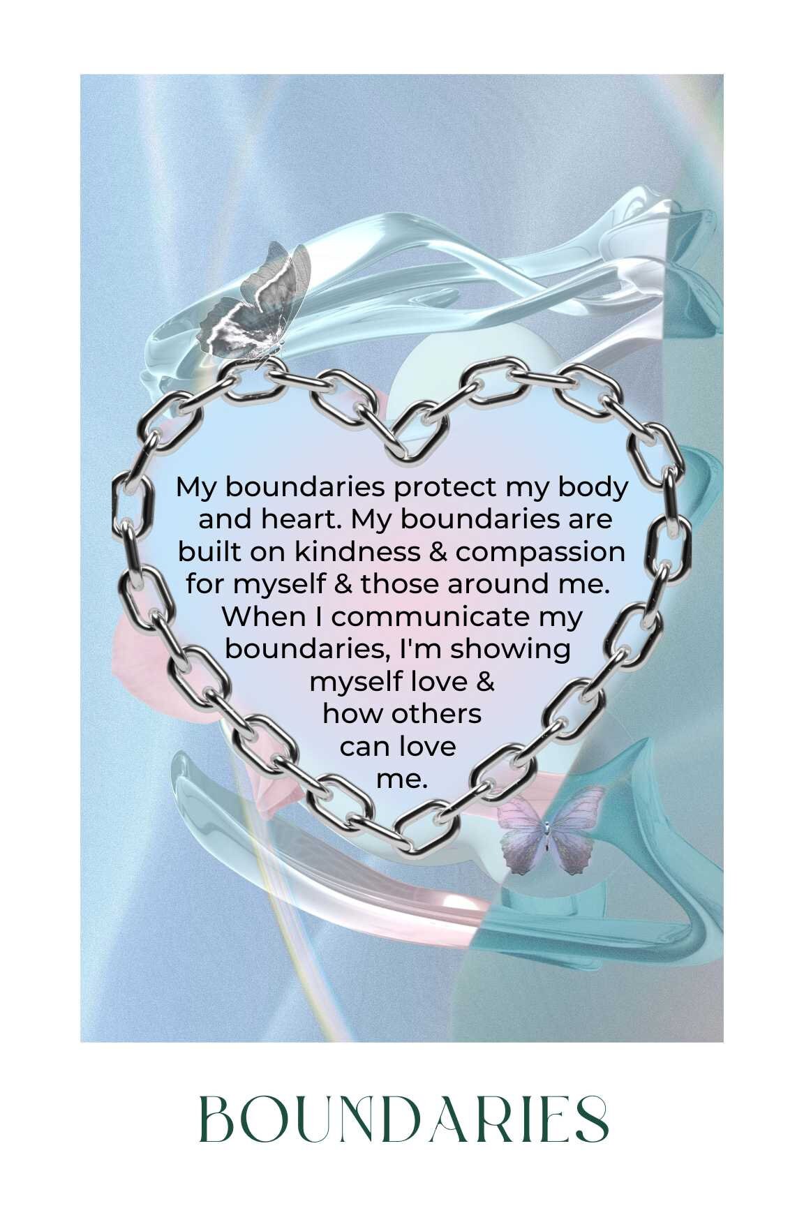 Boundaries Affirmation Card PRINTABLE for Posters up to 24x36, Modern ...