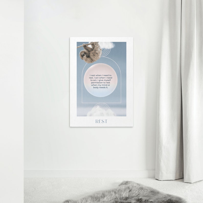 Rest Affirmation Card PRINTABLE for Posters up to 24x36 - Etsy
