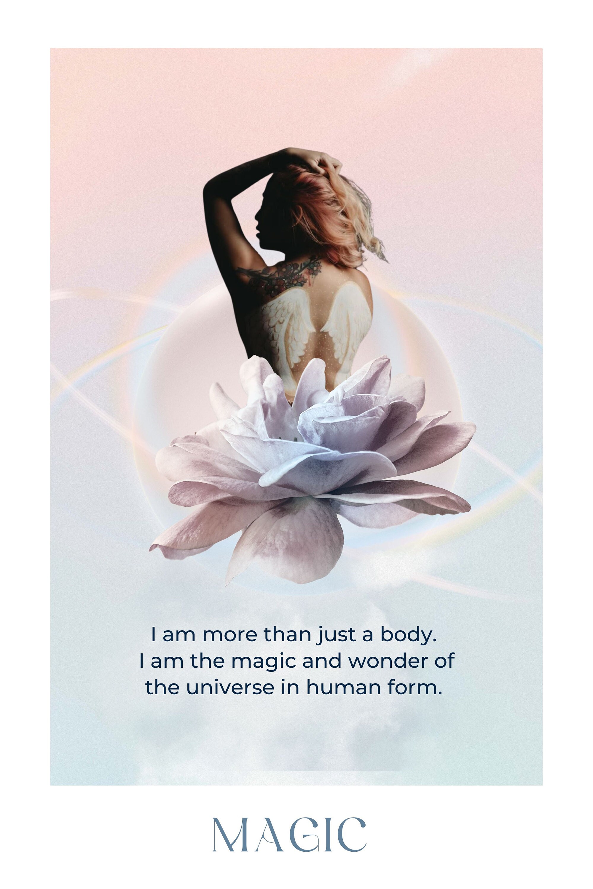 Magic Affirmation Poster: Pink Blue Motivational Art (digital Download ...