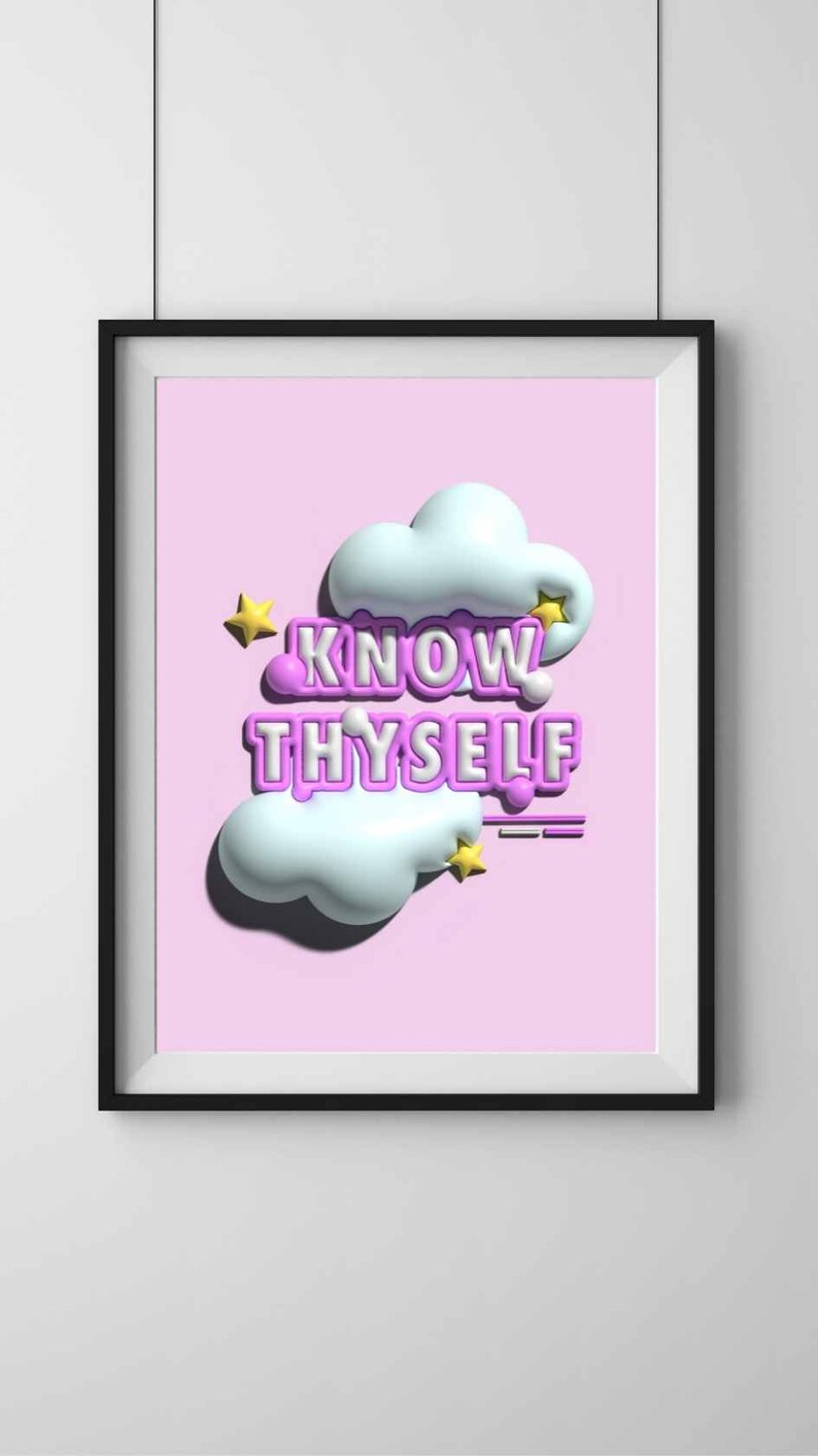 Know Thyself Printable Poster JPEG Prints up to 18x24, Quote Poster ...