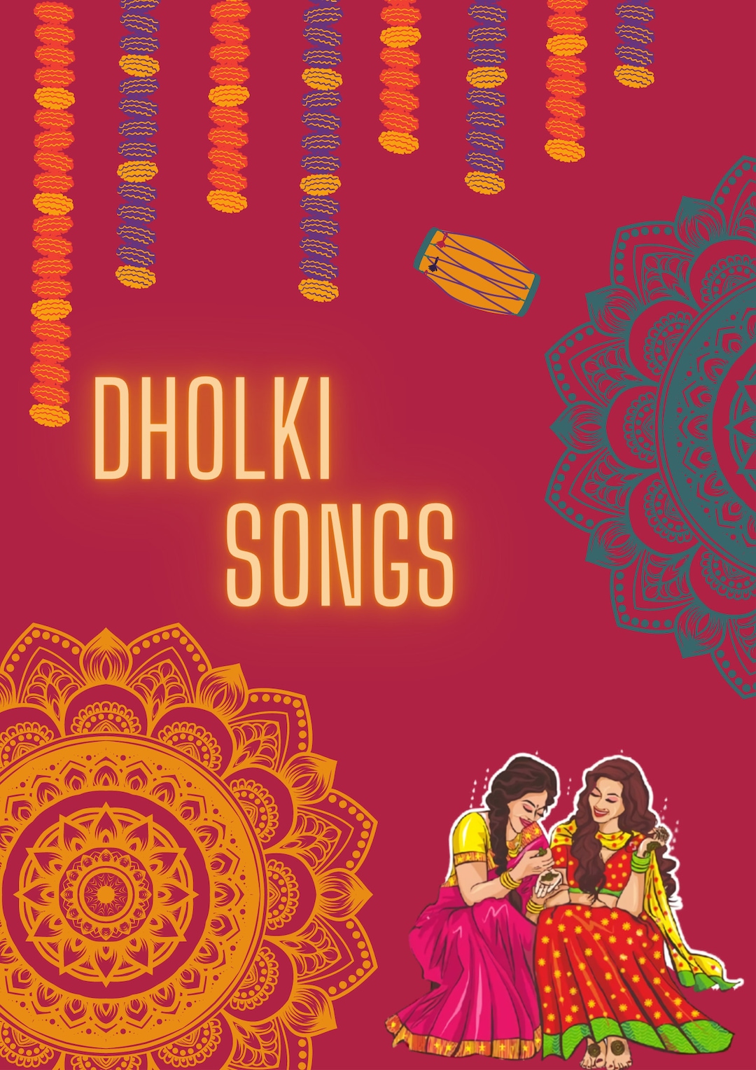 Dholki Song Booklet, Digital Copy, for Mehndi and Sangeet Nights. - Etsy