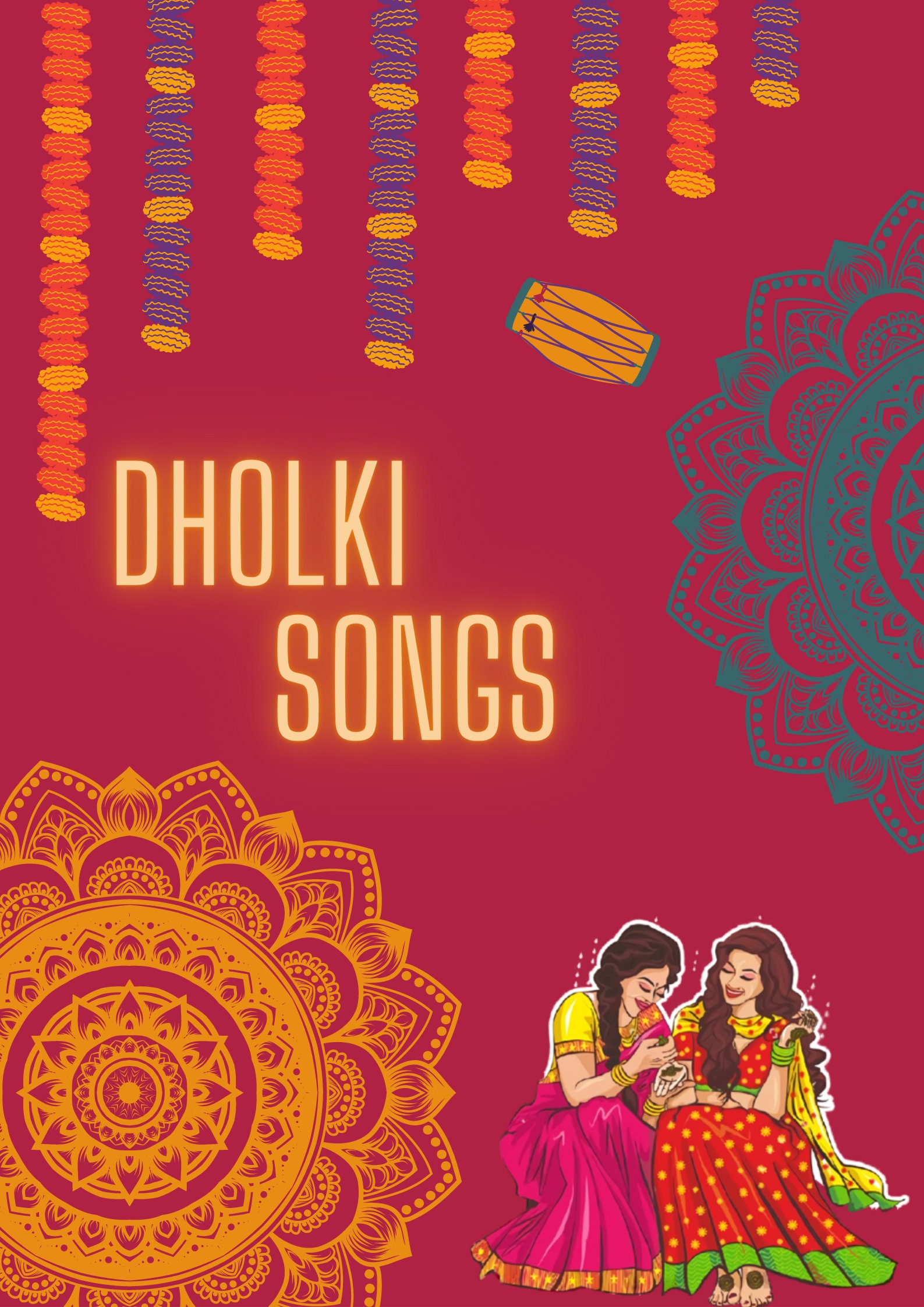 Dholki Song Booklet, Digital Copy, for Mehndi and Sangeet Nights. - Etsy