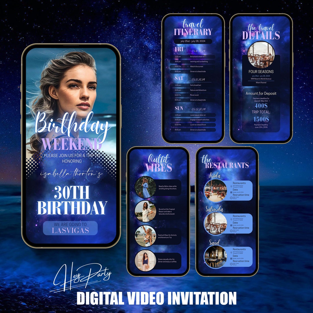 Birthday Weekend, Itinerary Template, Travel Itinerary, Birthday ...