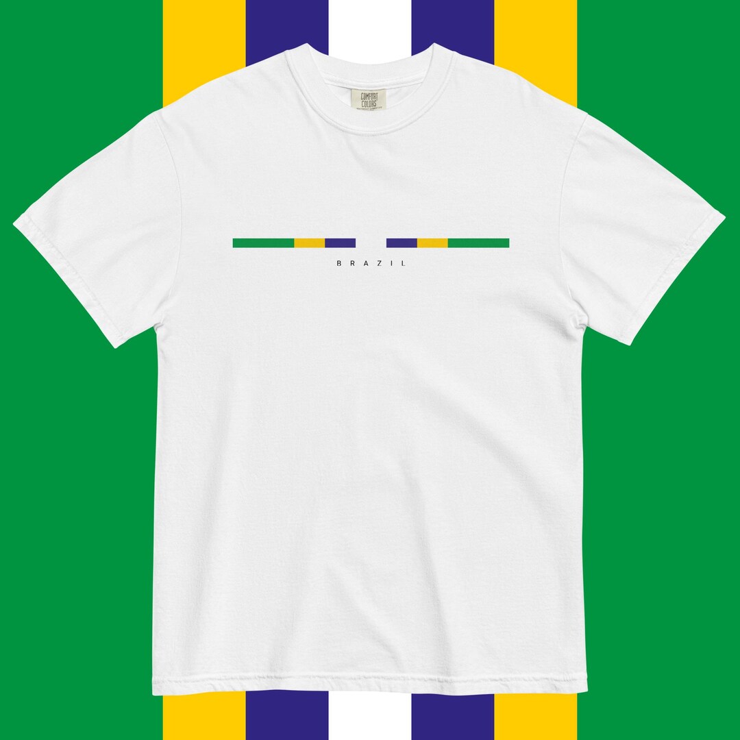 Minimal Brazil Flag T-shirt | Casual Unisex Tee | Soft Cotton ...