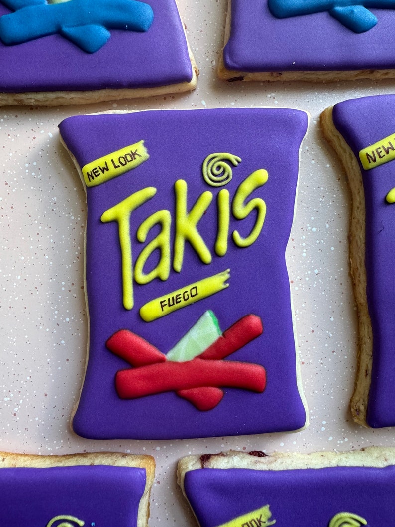 1 Dozen Custom Decorative Cookies L Takis | Chips L Birthday | Party ...