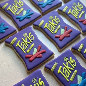 1 Dozen Custom Decorative Cookies L Takis | Chips L Birthday | Party ...