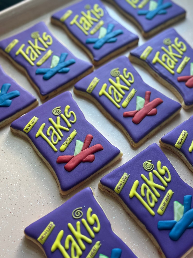 1 Dozen Custom Decorative Cookies L Takis | Chips L Birthday | Party ...