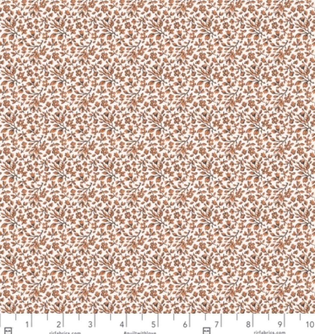 Garden Toile- Mini Bloom- Rust Fabric- Cotton and Steel - Etsy