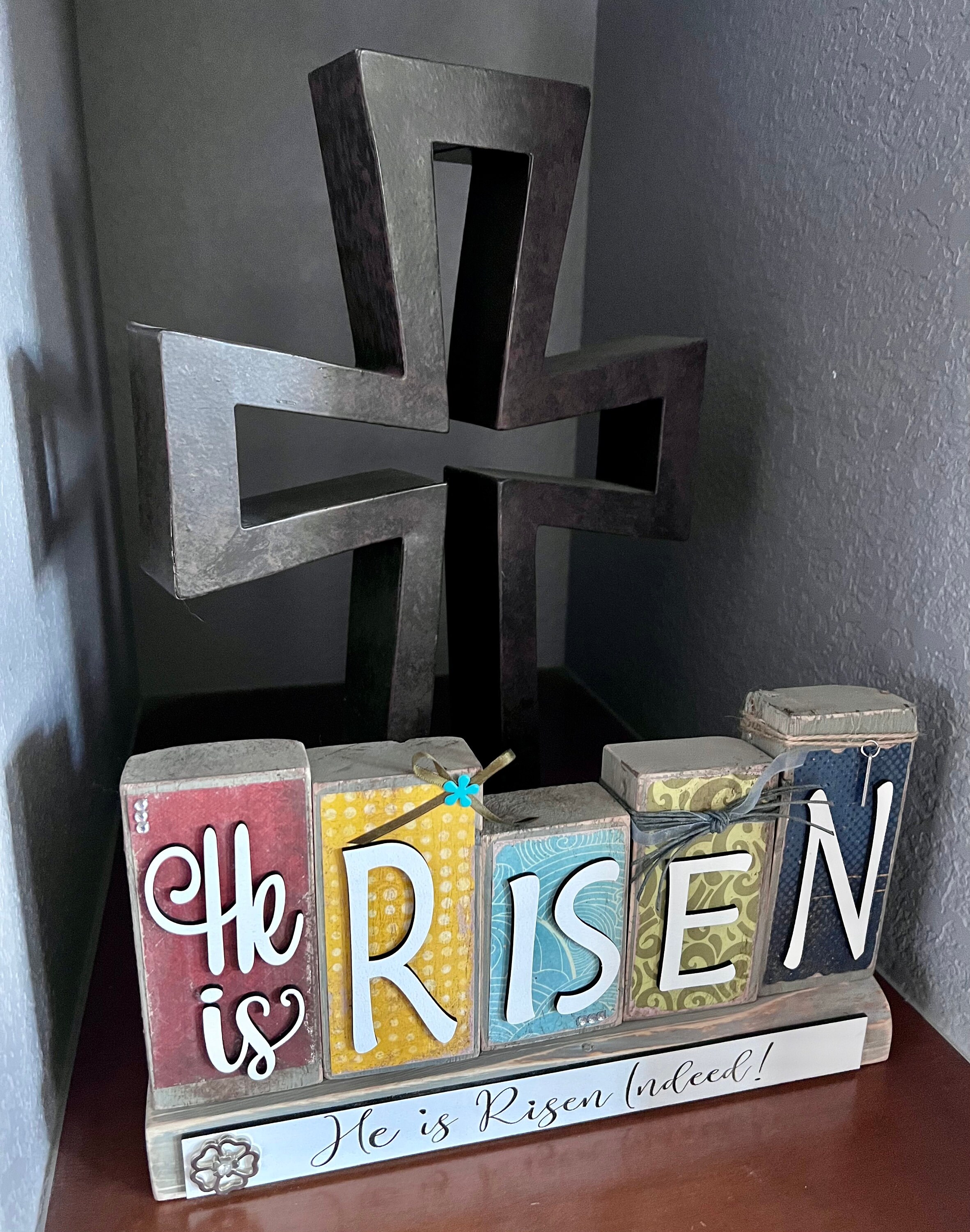 He is Risen Rustic / Wood Blocks Perfect Home Decor for - Etsy