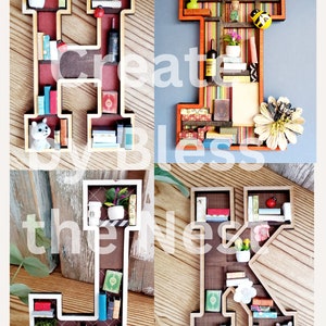 Miniature Letter Bookshelf, Mini Bookcase, Mini Letter "k" ONLY, Mini ...