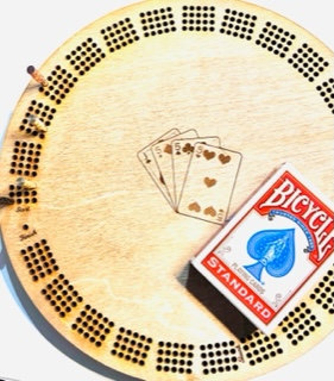 Cribbage Board Games Custom Made to Order 10.5 in Round - Etsy