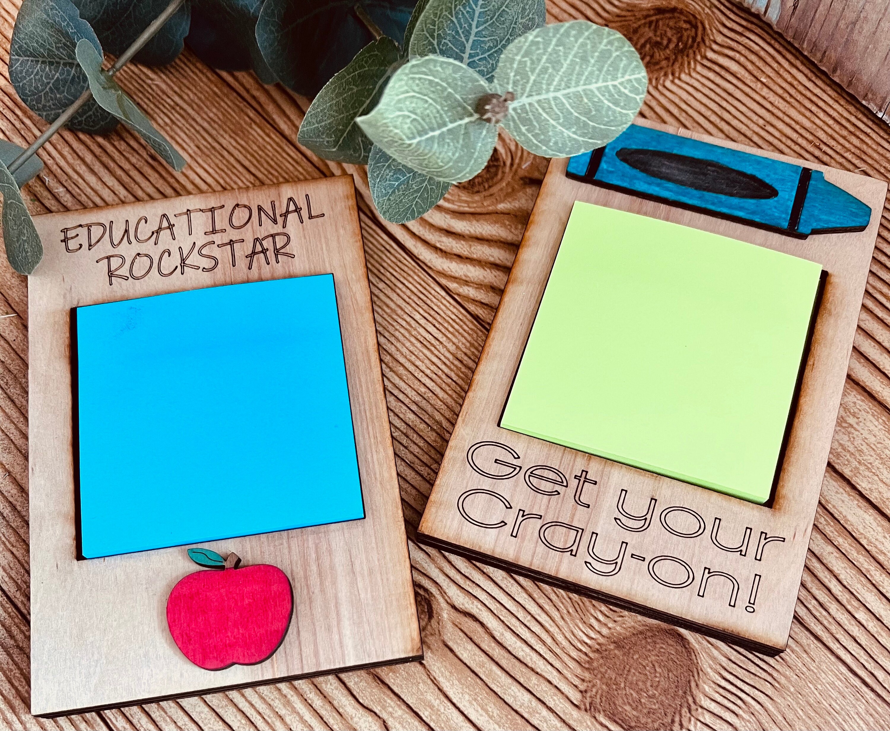 Teacher Post It Note Holders Perfect for Teacher Appreciation - Etsy