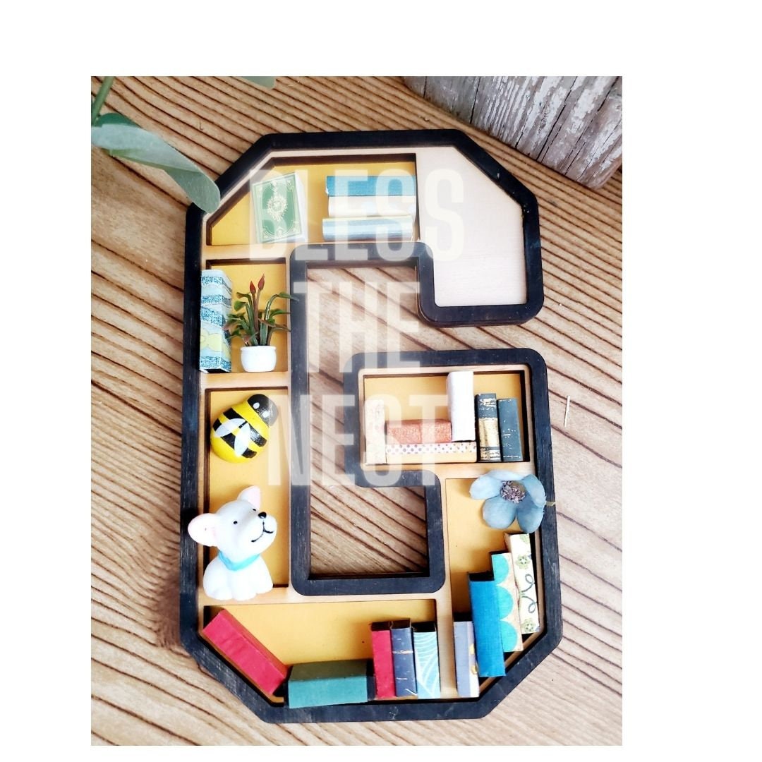 Miniature Letter Bookshelf, Mini Bookcase, Mini Letter g ONLY, Mini ...