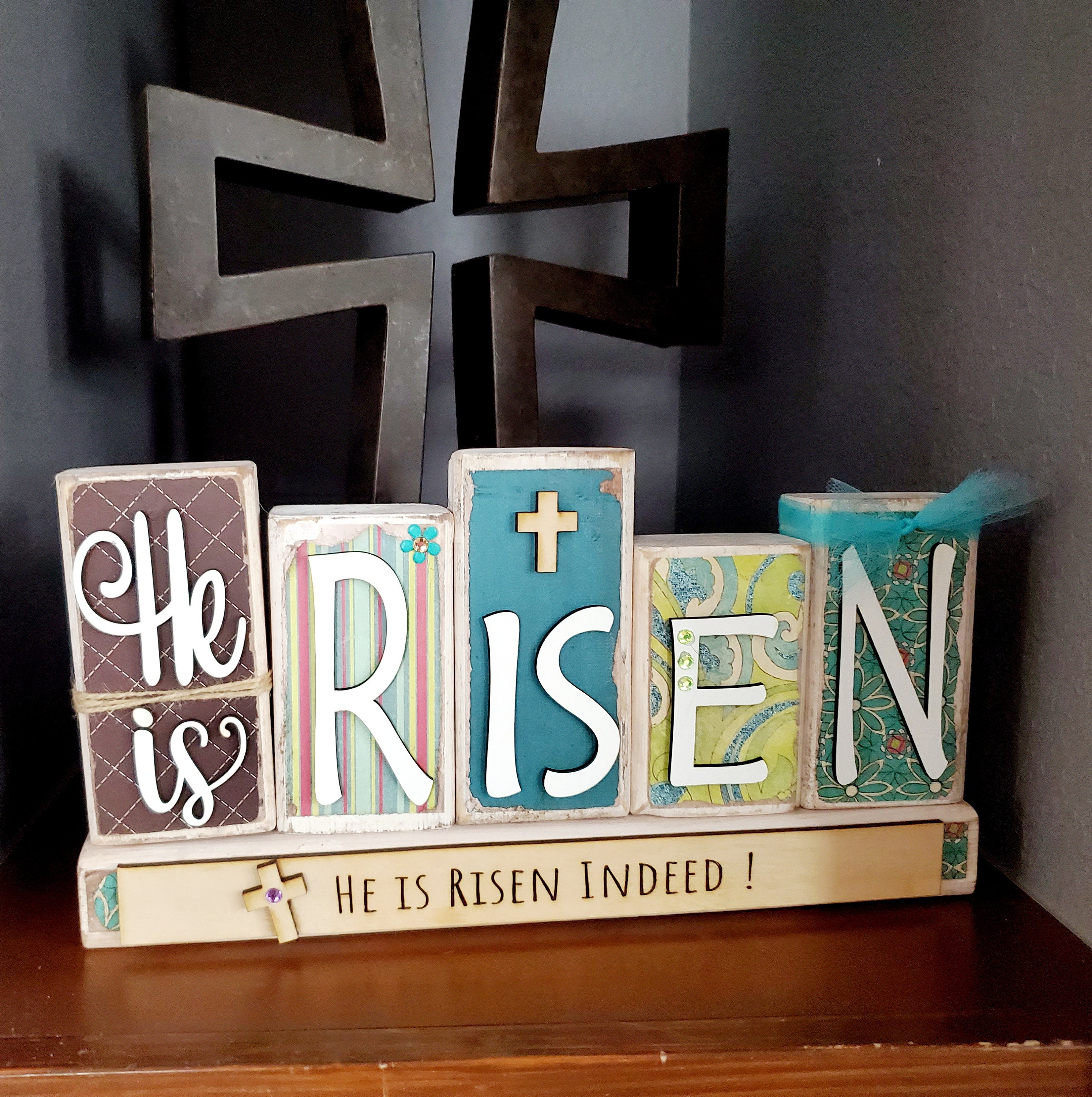 He is Risen Rustic / Wood Blocks Perfect Home Decor for - Etsy
