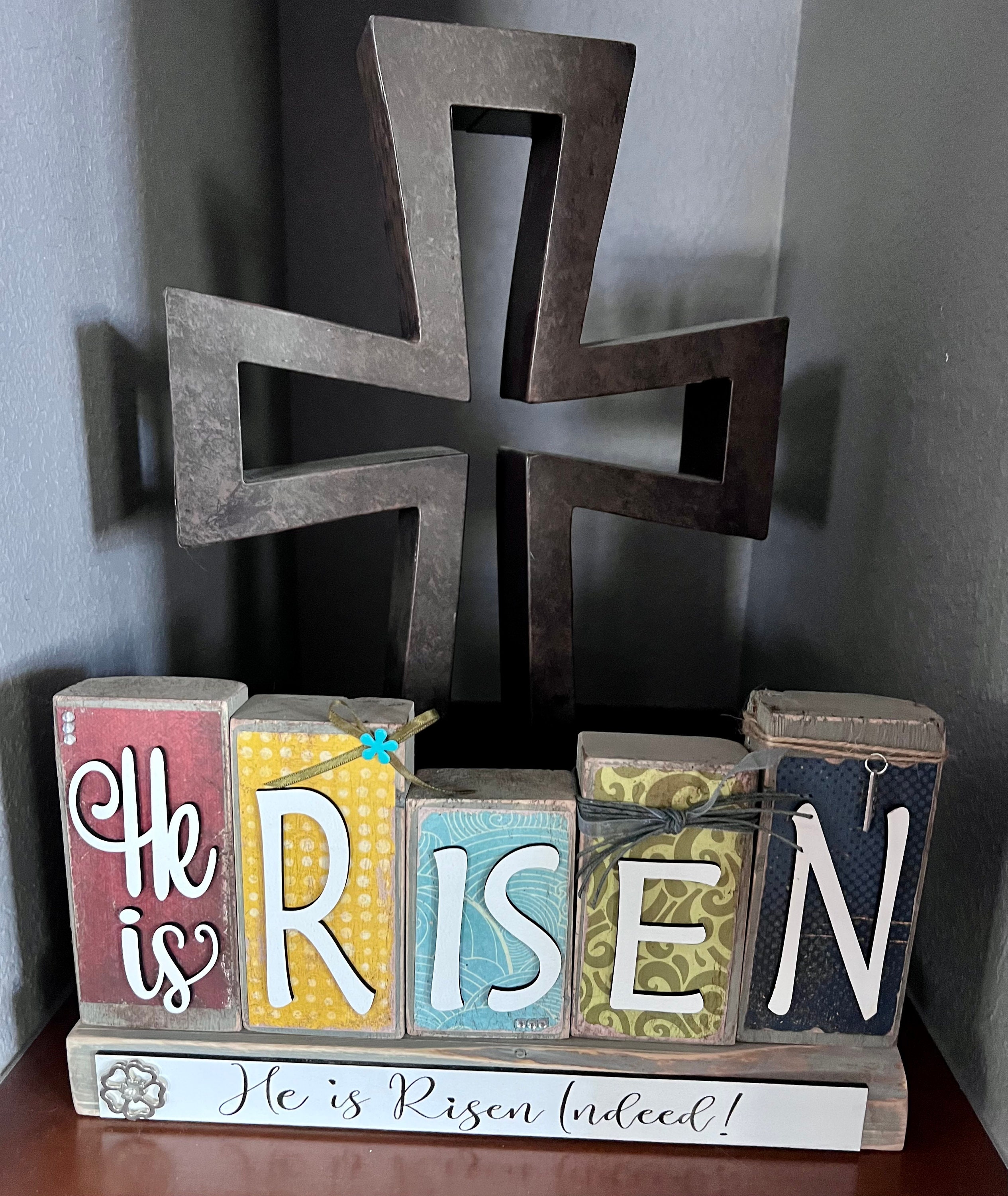 He is Risen Rustic / Wood Blocks Perfect Home Decor for - Etsy