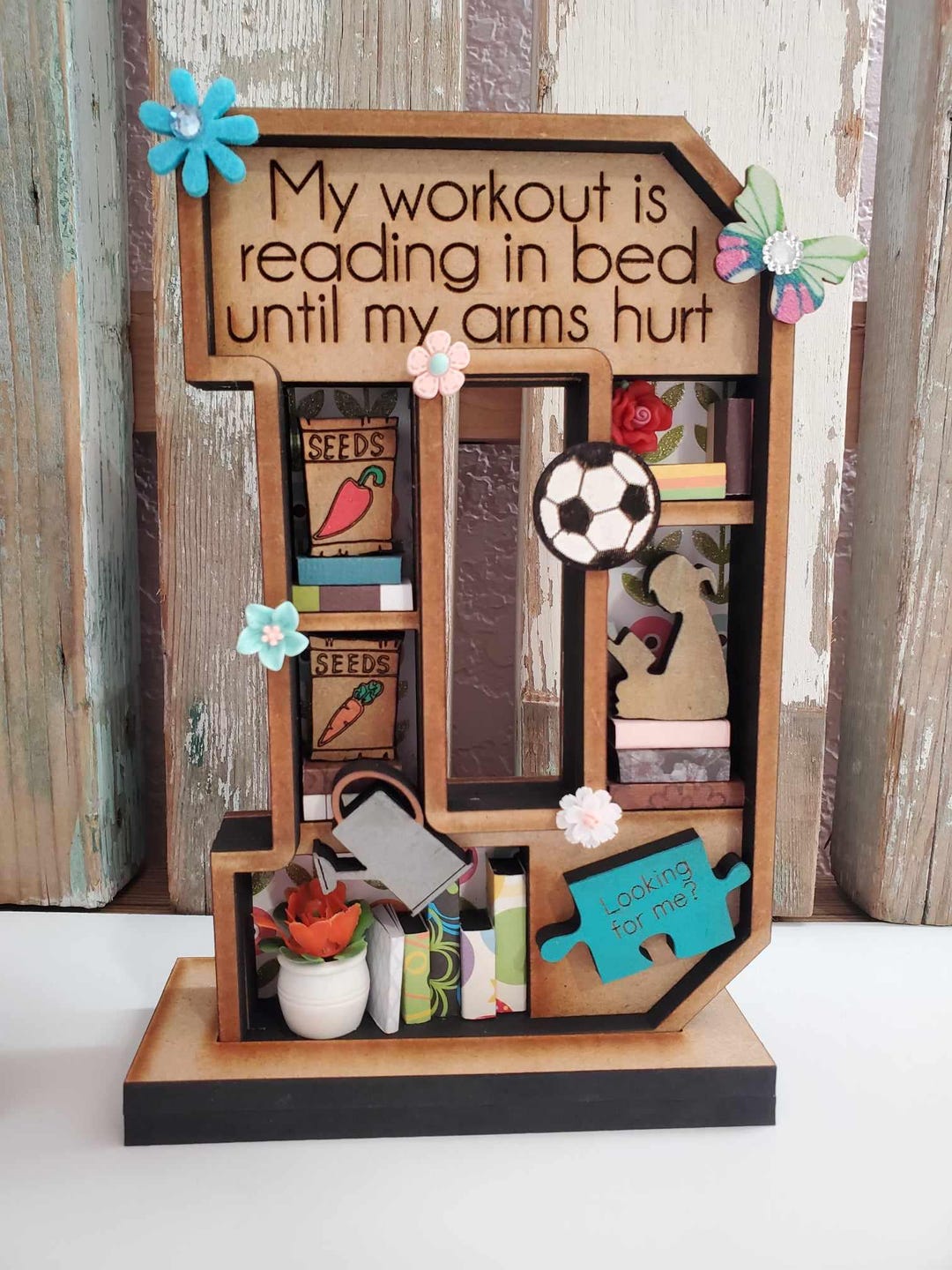 Miniature Letter Bookshelf, Mini Bookcase, Mini Letter d ONLY, Mini ...