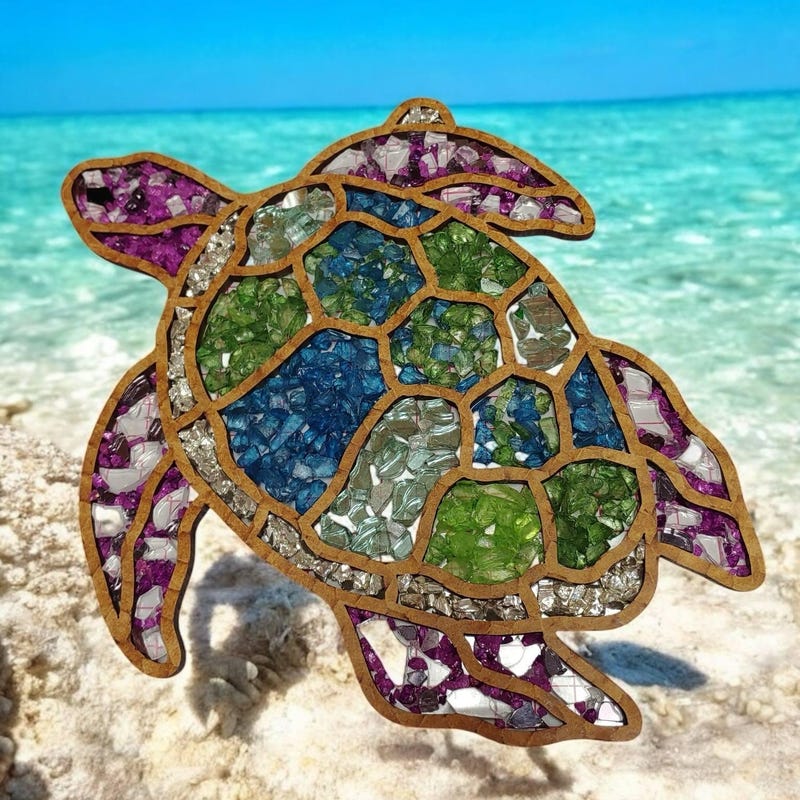 Turtle Suncatcher - Etsy