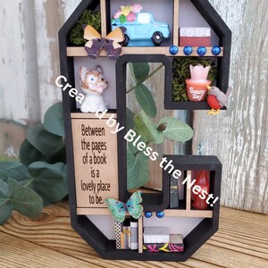 Miniature Letter Bookshelf, Mini Bookcase, Mini Letters With Customized ...