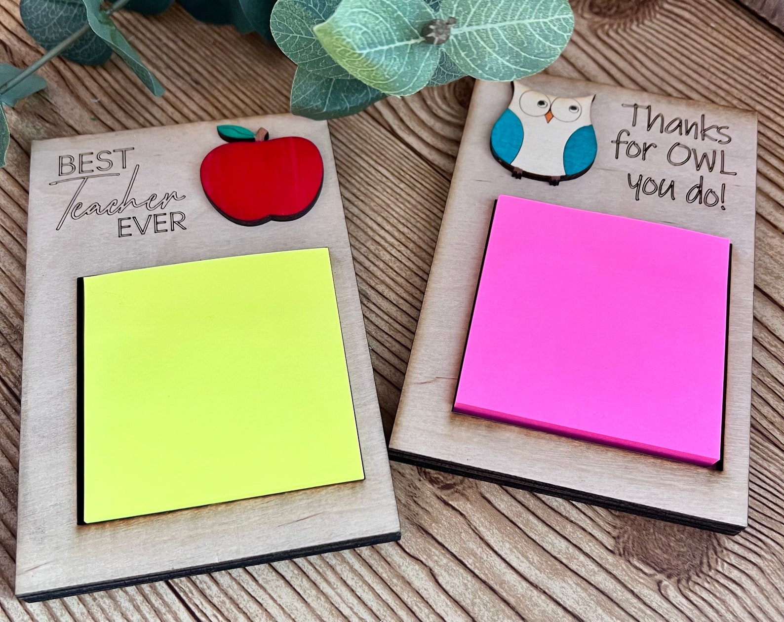 Teacher Post It Note Holders Perfect for Teacher Appreciation Gifts - Etsy