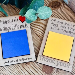 Teacher Post It Note Holders- Perfect for Teacher Appreciation Gifts - Etsy