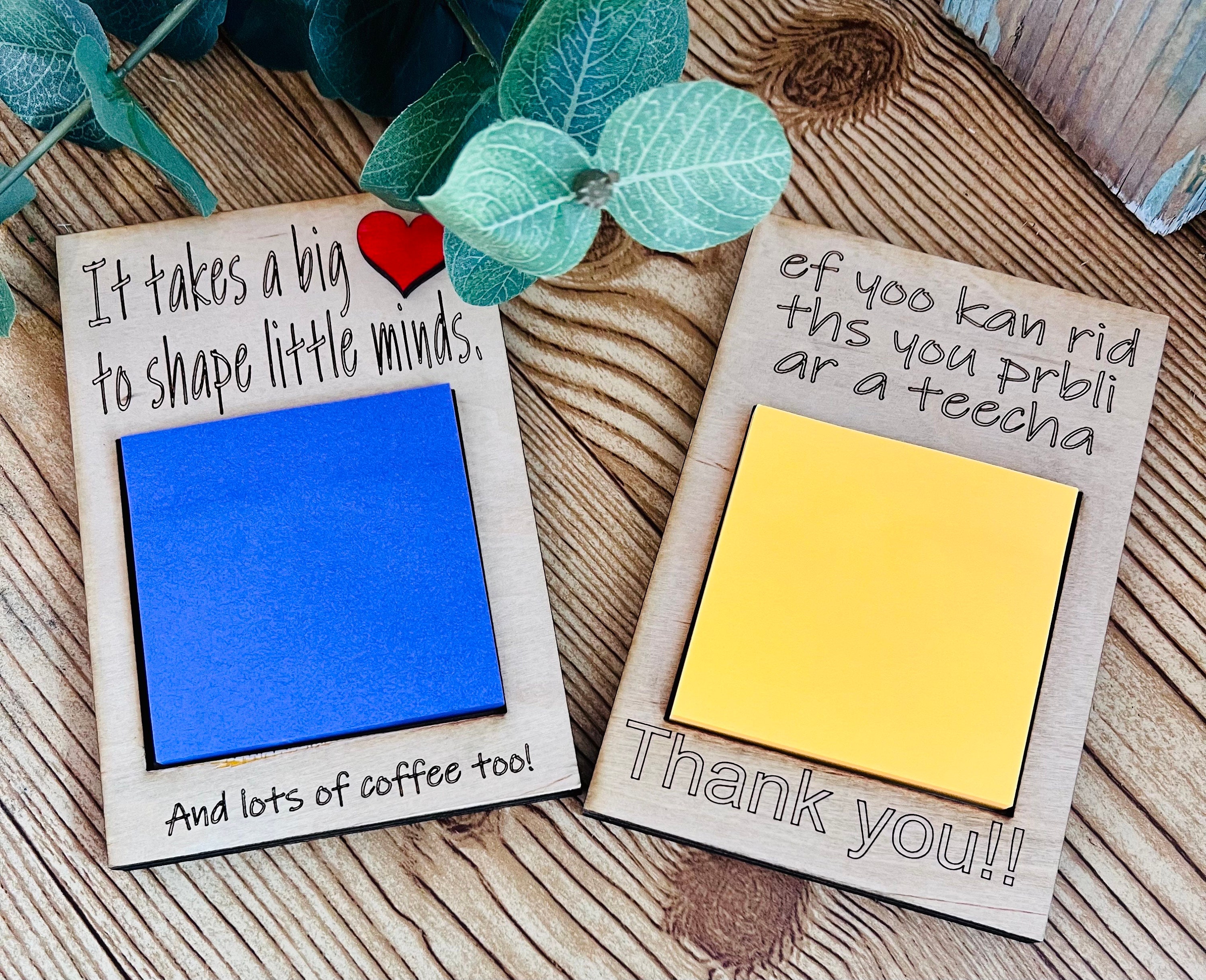 Teacher Post It Note Holders Perfect for Teacher Appreciation - Etsy