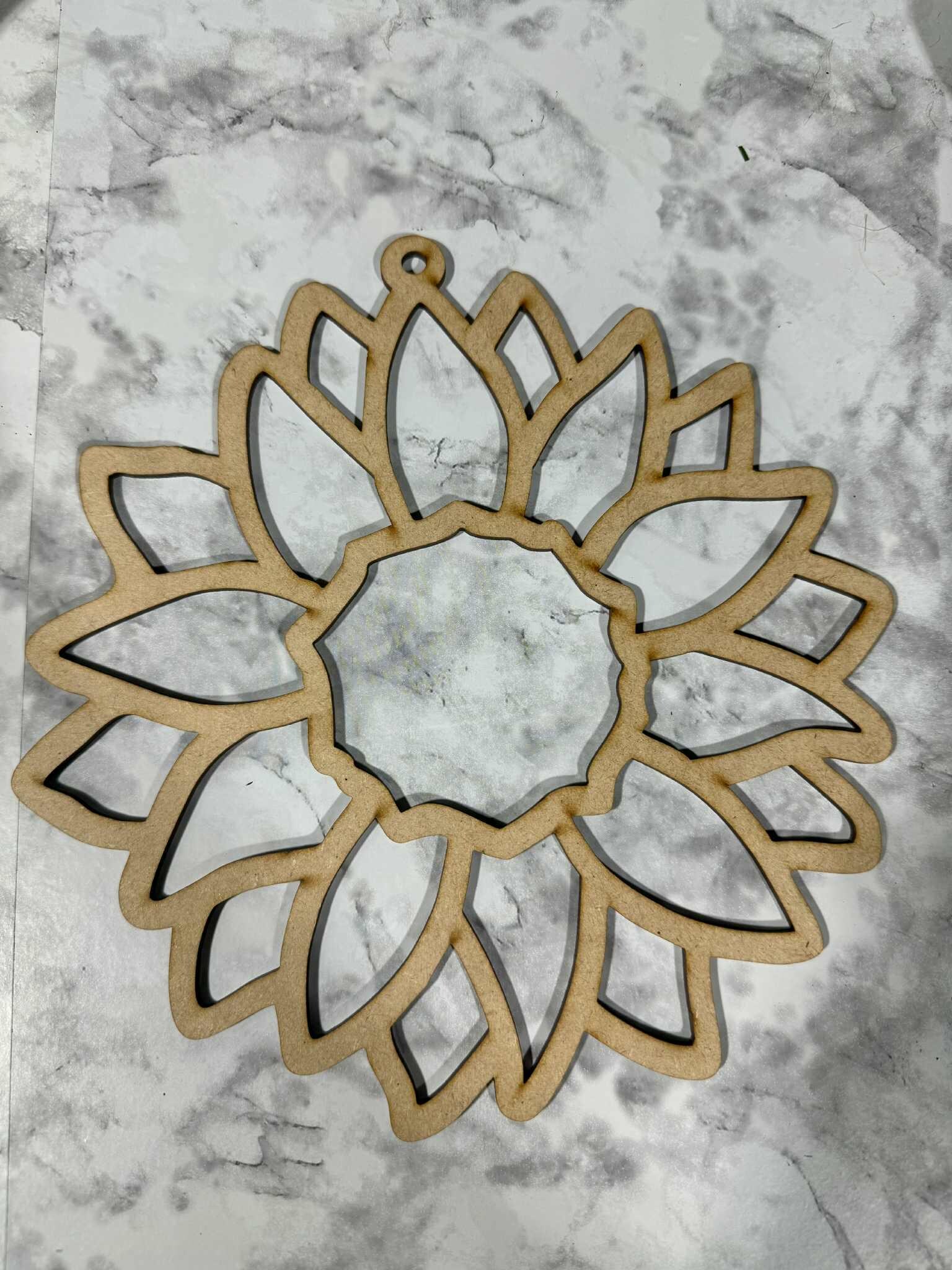 Sunflower Suncatcher Frame: Laser Cut Wood, DIY Resin Art - Etsy