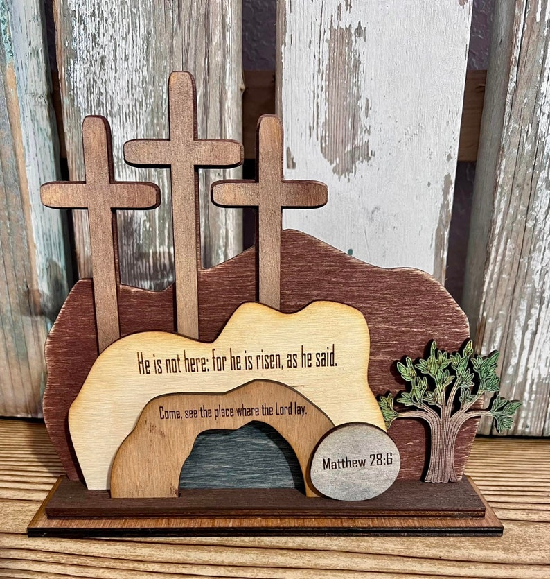 DIGITAL SVG FILE Jesus Empty Tomb Easter He is Risen Makes a Great ...