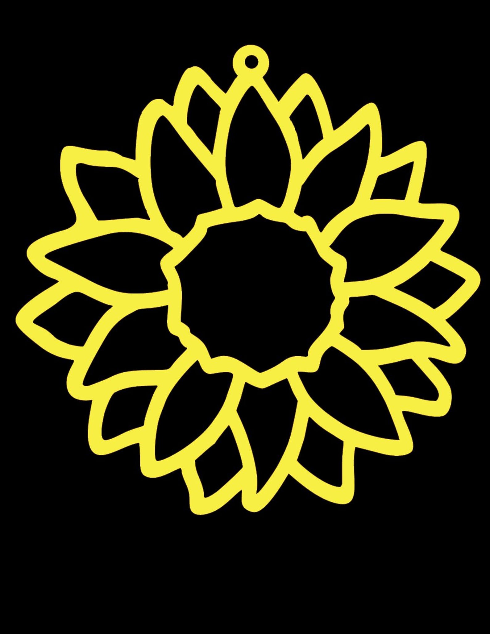 Sunflower Suncatcher Frame: Laser Cut Wood, DIY Resin Art - Etsy